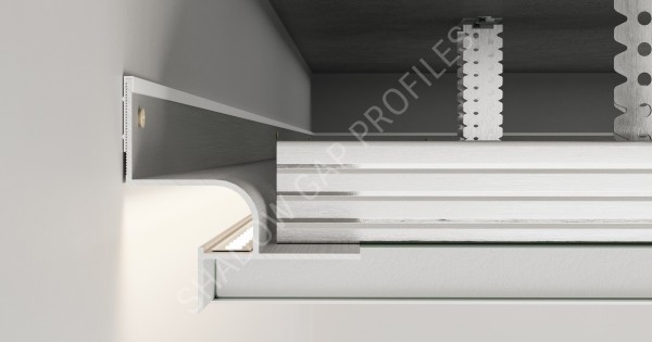 PROFDOORS | Ceiling Shadow Profile with LED Lighting AST218 | Modern ...