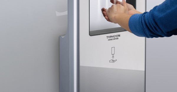 PROFDOORS | Automatic Hand Dryer TYPHOON RAL 9006 - IN.60.553.S